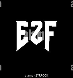 EZF letter logo design for technology company. EZF logo design black ...