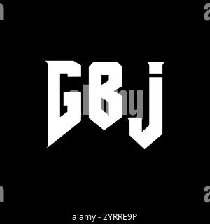 GBJ letter logo design for technology company. GBJ logo design black ...