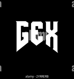 GEX letter logo design for technology company. GEX logo design black ...