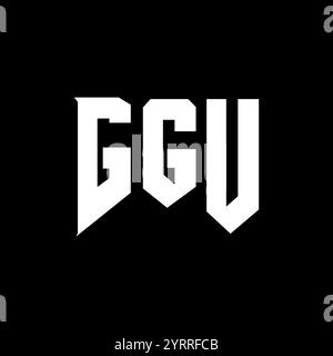 GGU letter logo design for technology company. GGU logo design black ...