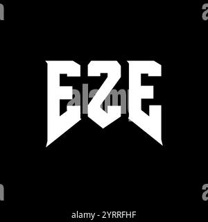 EZE letter logo design for technology company. EZE logo design black ...