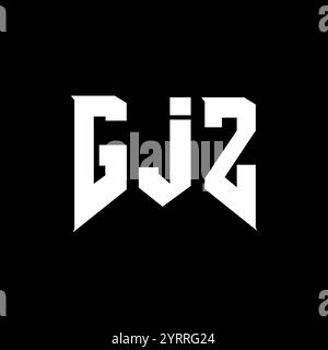 GJZ letter logo design for technology company. GJZ logo design black ...