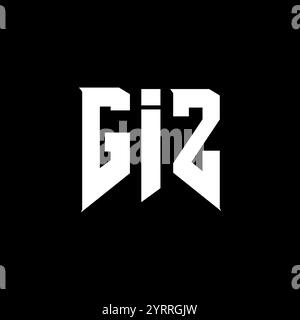 GIZ letter logo design for technology company. GIZ logo design black ...