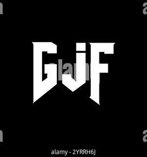 GJF letter logo design for technology company. GJF logo design black ...