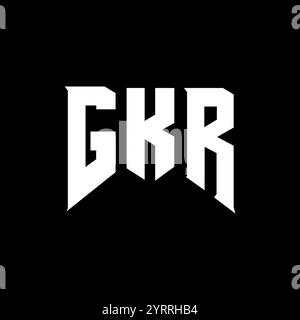 GKR letter logo design for technology company. GKR logo design black ...