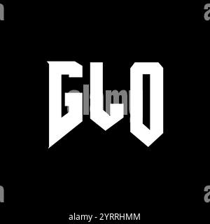 GLO letter logo design for technology company. GLO logo design black ...
