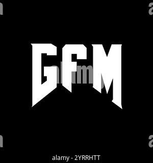GFM letter logo design for technology company. GFM logo design black ...