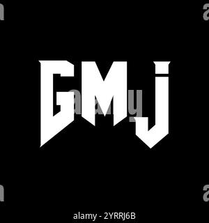 GMJ letter logo design for technology company. GMJ logo design black ...