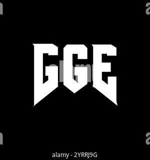 GGE letter logo design for technology company. GGE logo design black ...