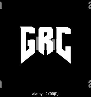 GRC letter logo design for technology company. GRC logo design black ...