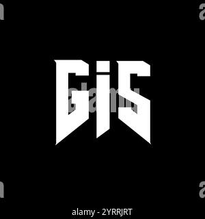 GIS letter logo design for technology company. GIS logo design black ...