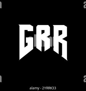 GRR letter logo design for technology company. GRR logo design black ...