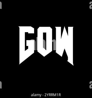 GOW letter logo design for technology company. GOW logo design black ...
