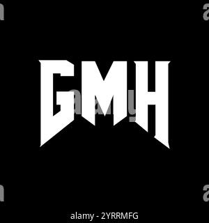 GMH letter logo design for technology company. GMH logo design black ...