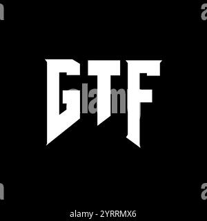 GTF letter logo design for technology company. GTF logo design black ...