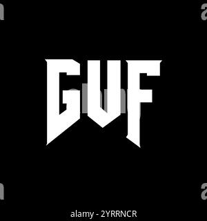 GUF letter logo design for technology company. GUF logo design black ...