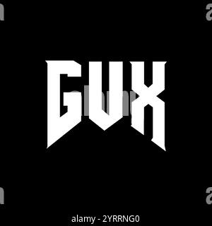 GUX letter logo design for technology company. GUX logo design black ...