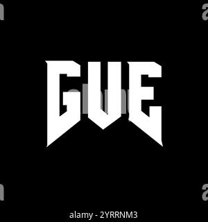 GUE letter logo design for technology company. GUE logo design black ...