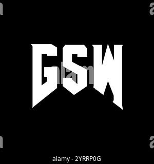 GSW letter logo design for technology company. GSW logo design black ...