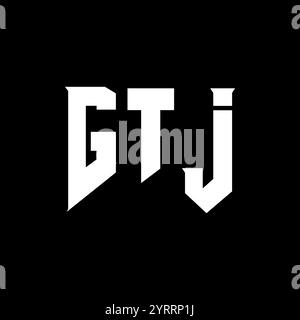 GTJ letter logo design for technology company. GTJ logo design black ...