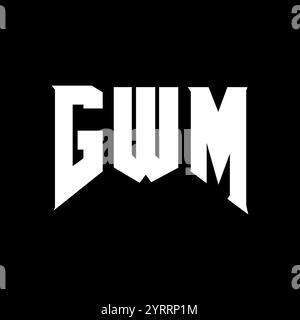 GWM letter logo design for technology company. GWM logo design black ...