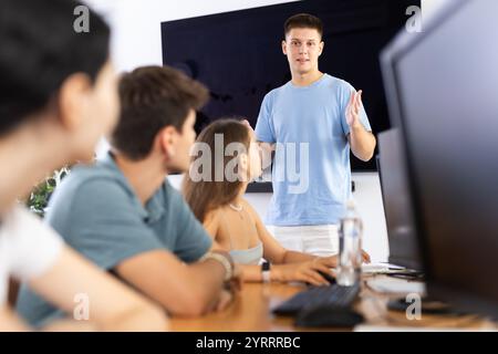 student showcased high level of public speaking skills Stock Photo - Alamy
