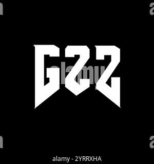 GZZ letter logo design for technology company. GZZ logo design black ...