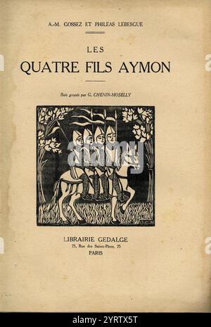 Chenin Moselly-1929-Les Quatre Fils Aymon-02 Stock Photo - Alamy