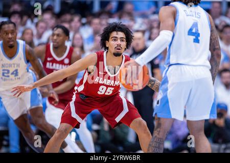 Alabama guard Houston Mallette (95) celebrates drawing a foul against ...