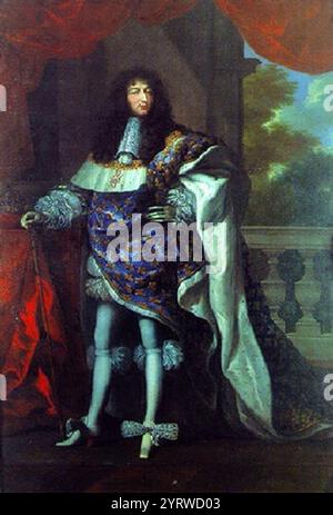 Portrait en pied de Louis XIV (1638-1715) Peinture de Nicolas Rene ...