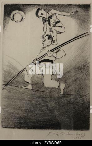 Circus Scenes - High Wire Act 1925 by Fritz Eichenberg Stock Photo - Alamy