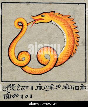 Classical Meitei illuminated manuscript painting — depicting a “Paphal ...