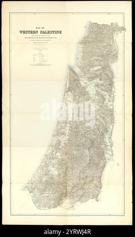 Claude Reignier Conder, Map of Western Palestine from surveys conducted ...