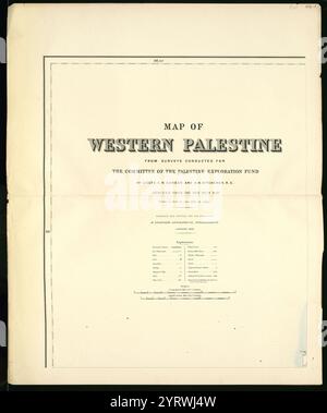 Claude Reignier Conder, Map of Western Palestine from surveys conducted ...