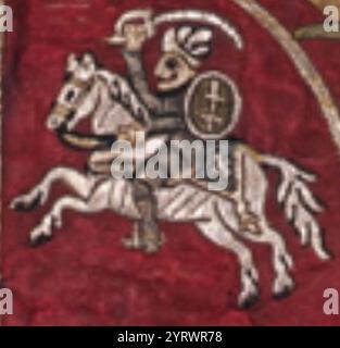 Coat of arms of Lithuania Vytis (Waykimas) from a 1692 map by Vincenzo ...