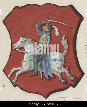 Coat of arms of the Vilnius Voivodeship with Vytis (Waykimas), painted ...