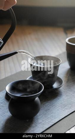A Traditional Tea Ceremony Setup showcasing an elegant teapot and cup ...