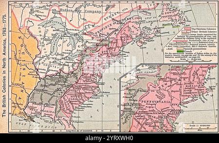 The British colonies in North America (NYPL b13868836-484202 Stock ...