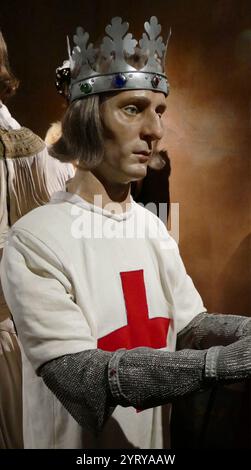 Waxwork sculpture of Louis IX (1214 - 1270), commonly known as Saint ...