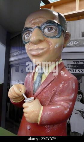 Modern sculpture of Menachem Begin (1913 - 1992); Israeli politician ...