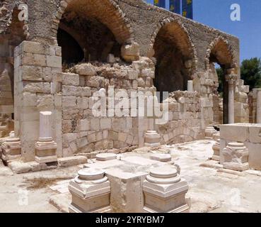 Ruins of Byzantine Church (later used as a mosque), Bayt Jibrin (Beit ...