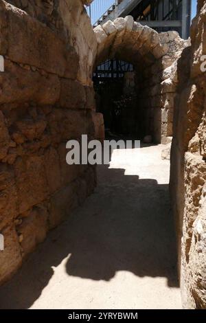 Ruins of Roman Amphitheatre, Bayt Jibrin (Beit Guvrin), Israel. During ...