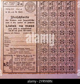 World War Two German food ration stamps. Circa 1940 Stock Photo - Alamy