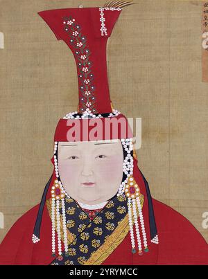 Kublai Khan, Emperor of China, Yuan Dynasty Stock Photo - Alamy