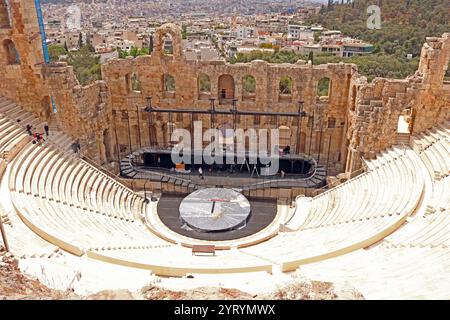 Theater of Herodes Atticus in the Acropolis of Athens, Greece Stock ...