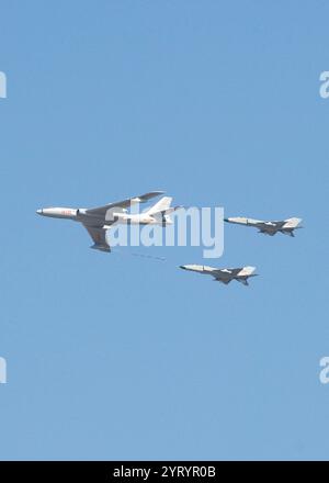 Chinese air force review and flypast. Beijing 2019. The People's ...