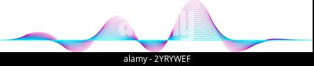 Blue gradient music waveforms are creating a colorful sound wave vector ...
