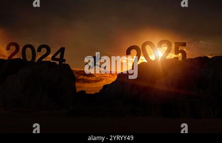 Man jumping on cliff 2025 over the precipice with stones at amazing ...