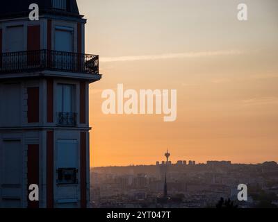Balcony's, Sunrise Over Paris with the Hertzienne Tower, Romainville ...