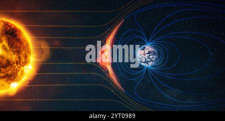 Earth's magnetic field, creative. Earth's magnetic field, the Earth ...